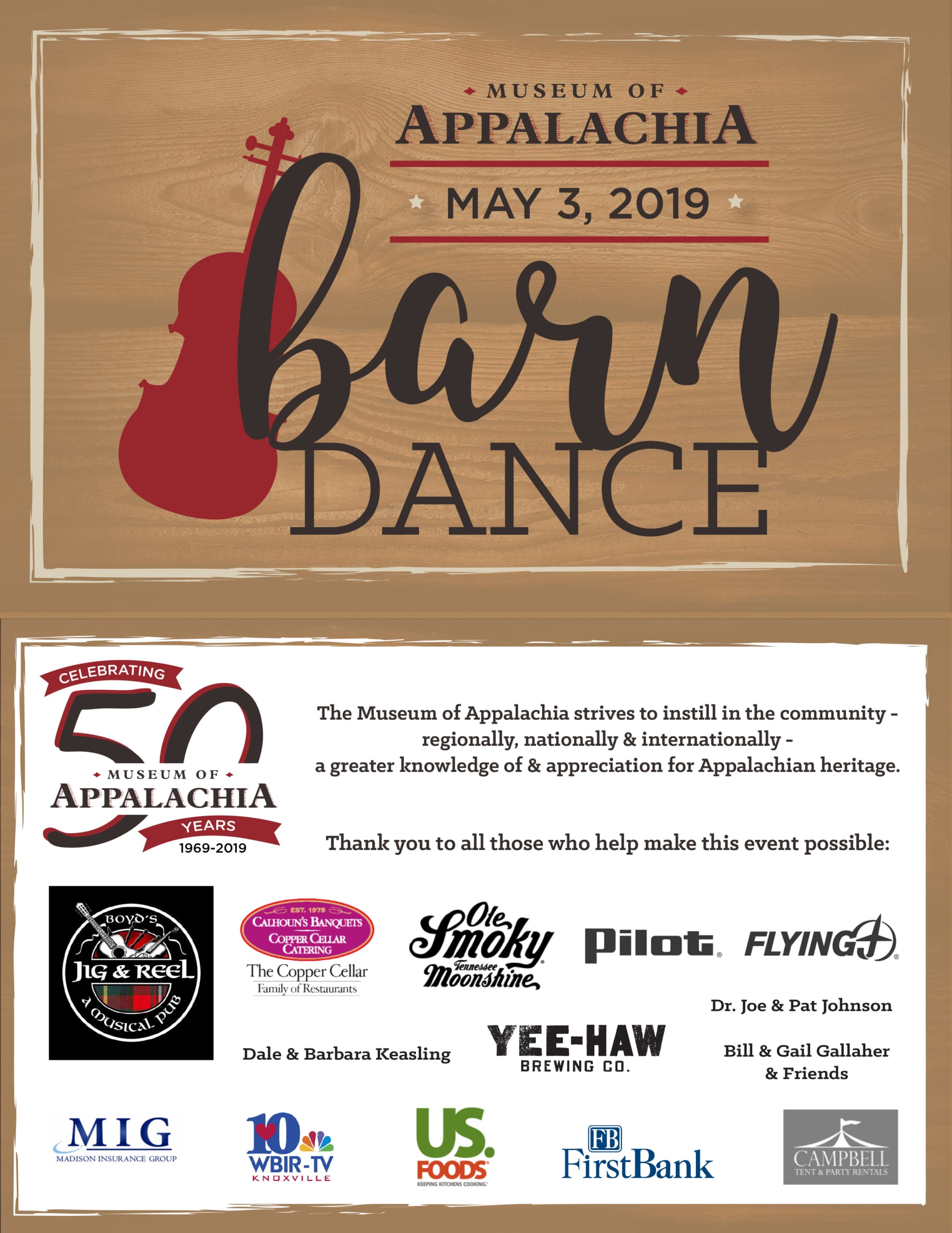 Barn Dance 2019 - Invitation - Original file - The Museum Of Appalachia